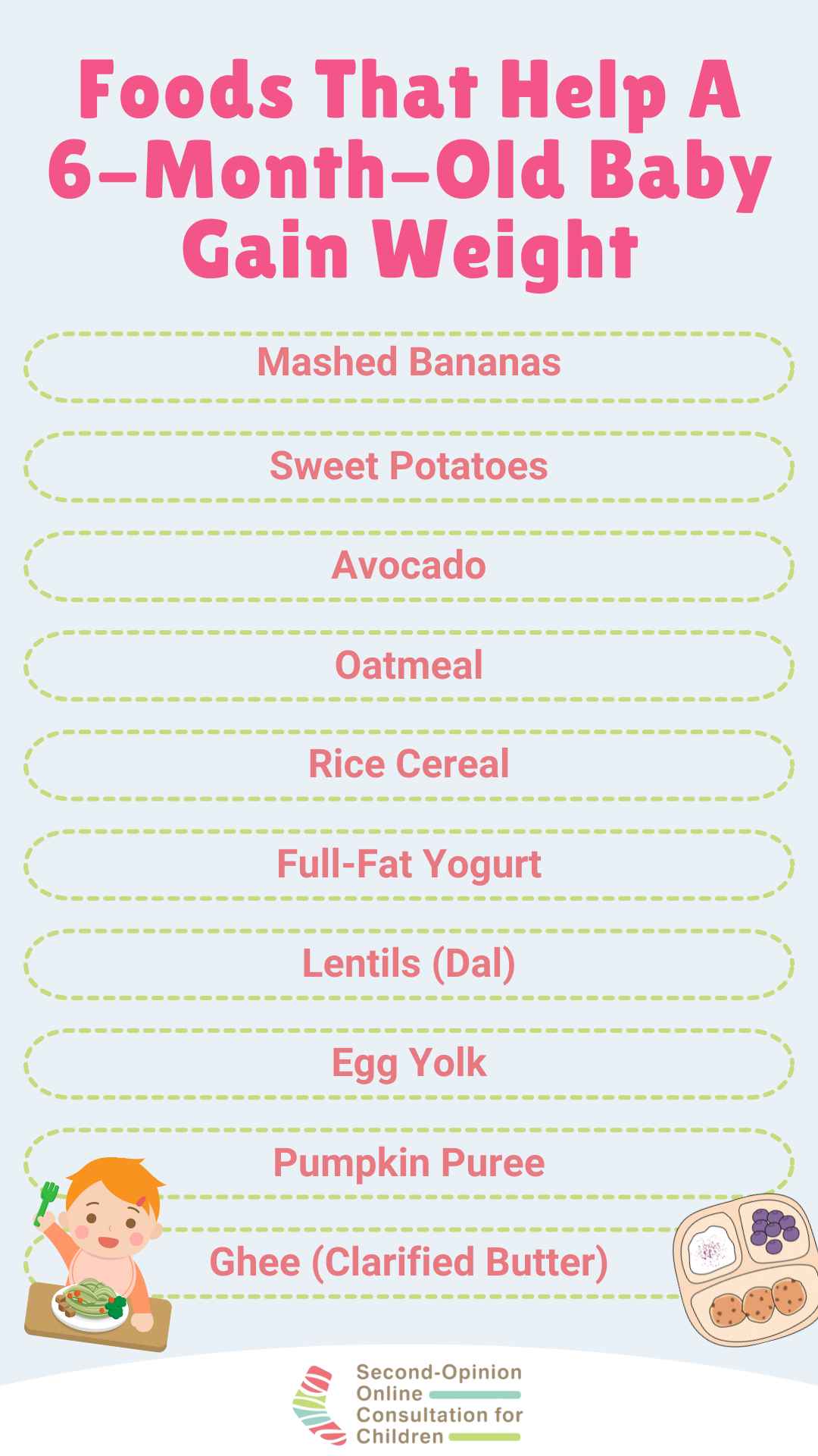 Food For 6 Month Baby To Gain Weight: 10 Healthy Foods