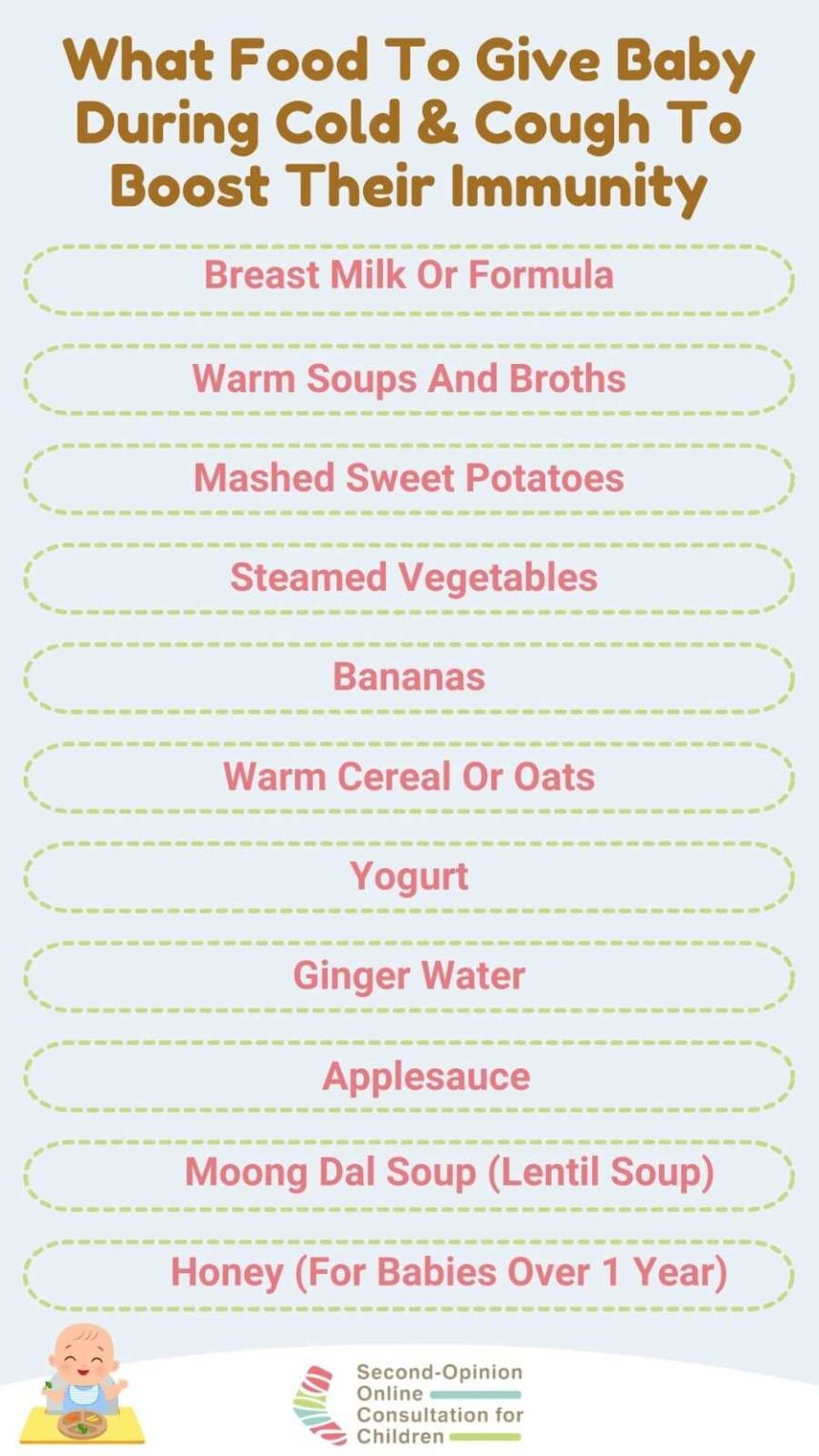 What Food To Give Baby During Cold & Cough?